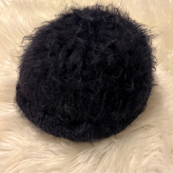 Accessories | Vintage Black Angora Blend Hat Cap Made In Italy | Poshmark